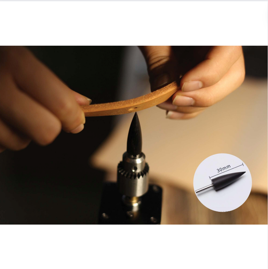 Vulcan Vegetable Tanned Leather Edge Burnisher with 7-Piece Polishing ...