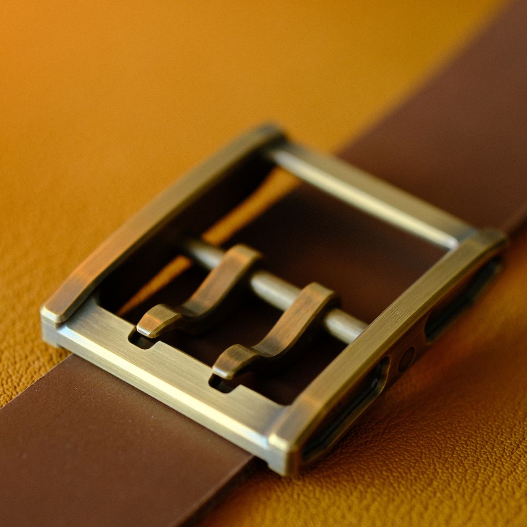 'Sui' Premium Brass Double-Prong Classic Belt Buckle, 45mm – CÍ OFFICIAL